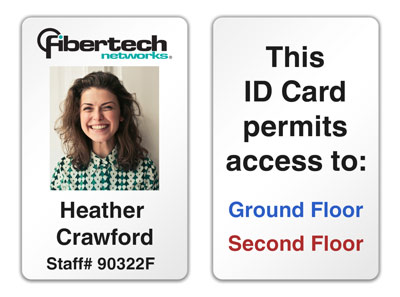 Double Sided ID Badge with Picture - Full Color Back